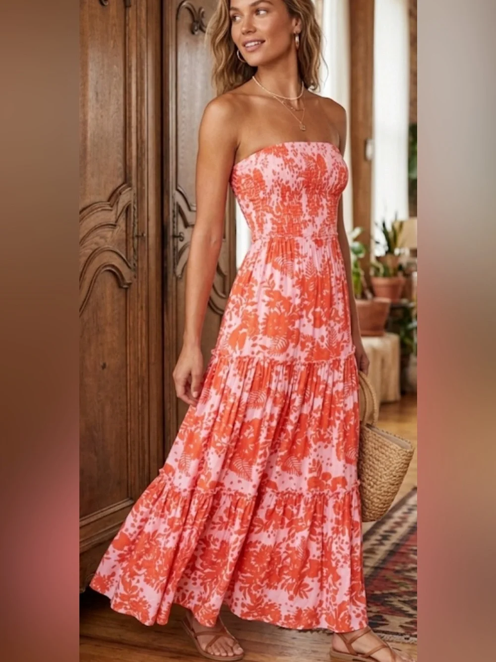 Abel The Label | Dresses | Anthropologie Abel The Label Smocked Maxi ...